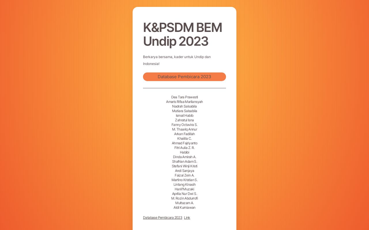 K&PSDM BEM Undip 2023